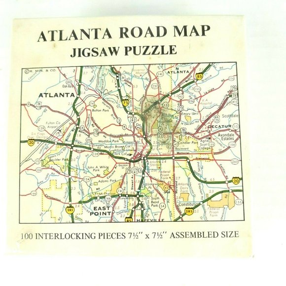 Gameophiles | Toys | Gameophiles Atlanta City Road Map Jigsaw Puzzle ...